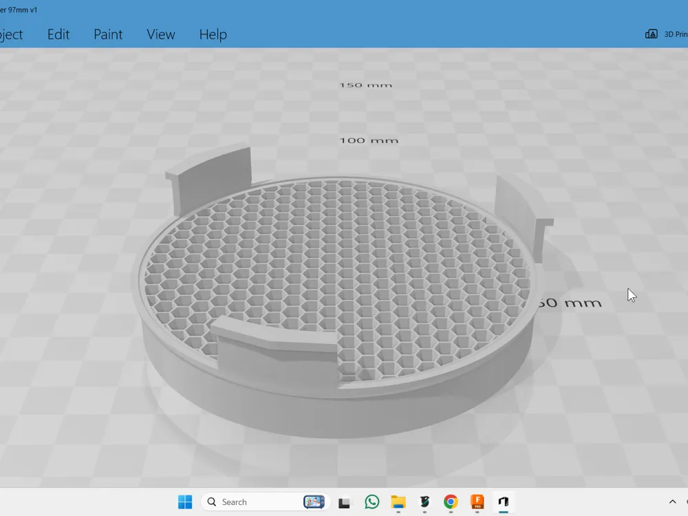 97mm Honeycomb flash modifier for studio lights - Free 3D Print Model ...