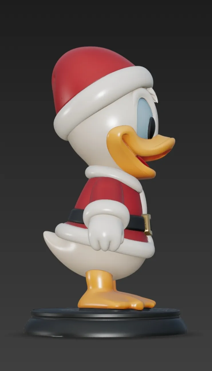 Chibi Donald Duck Christmas AI-Generated - Free 3D Print Model - MakerWorld
