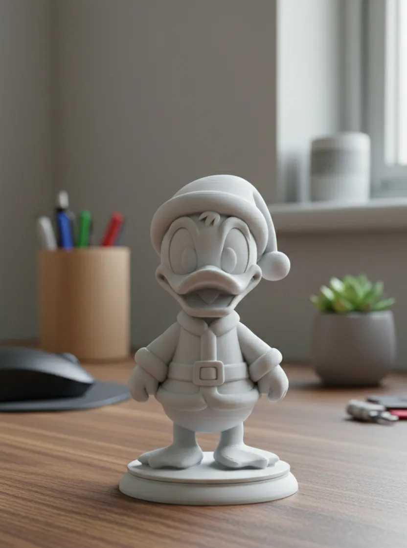 Chibi Donald Duck Christmas AI-Generated - Free 3D Print Model - MakerWorld