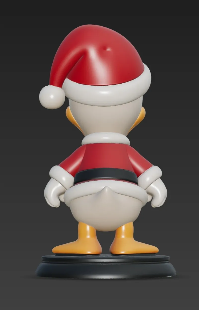 Chibi Donald Duck Christmas AI-Generated - Free 3D Print Model - MakerWorld