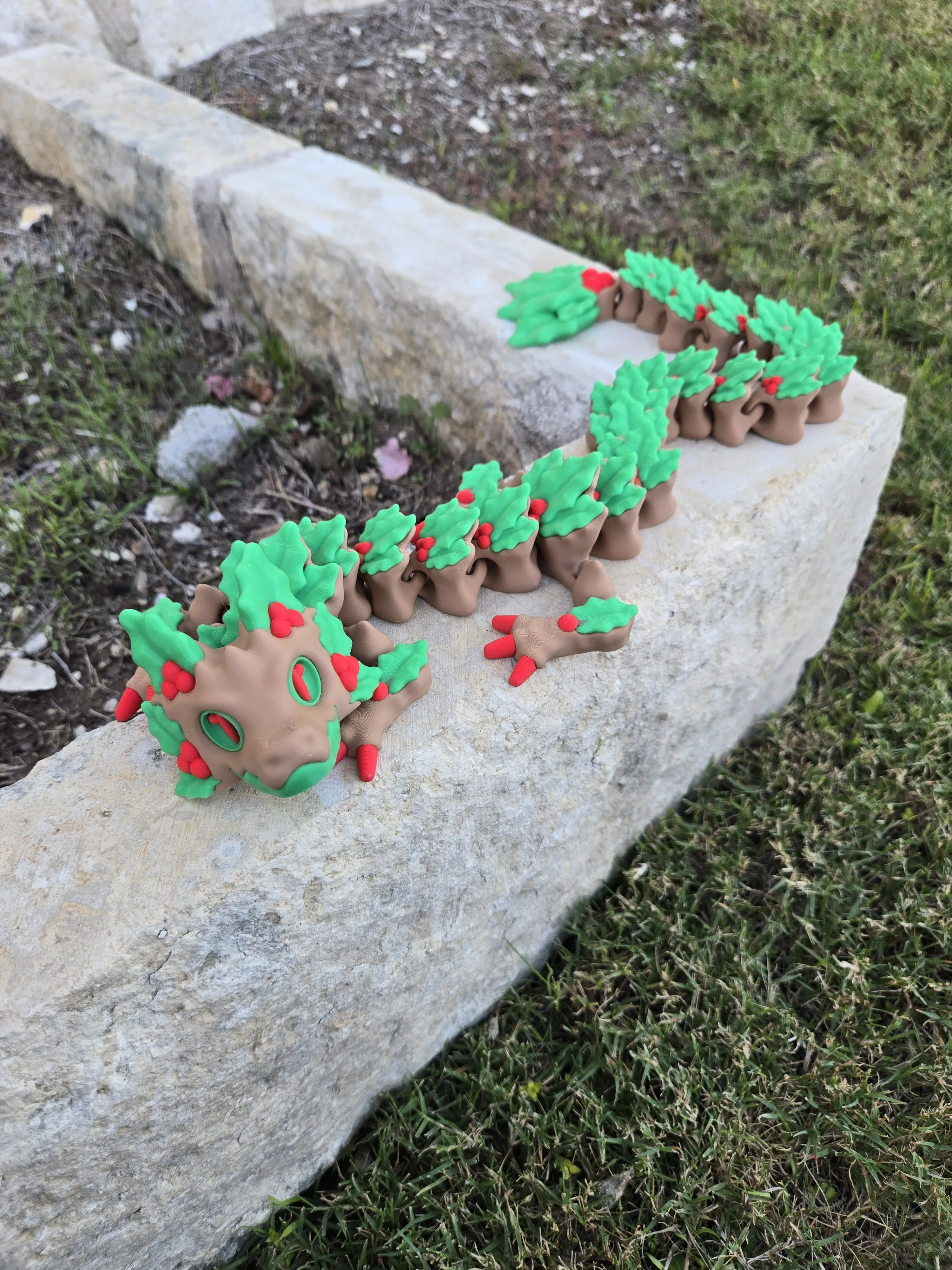 Mini Holly Dragon - Free 3D Print Model - MakerWorld