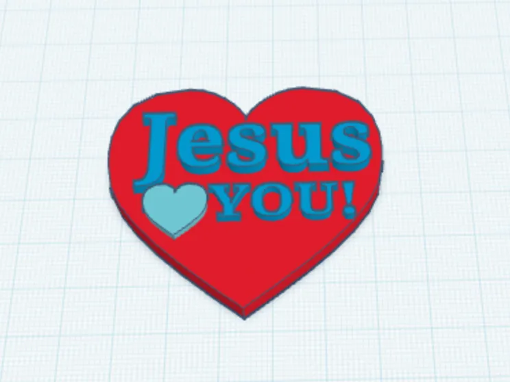 Jesus Loves You Badge - Free 3D Print Model - MakerWorld