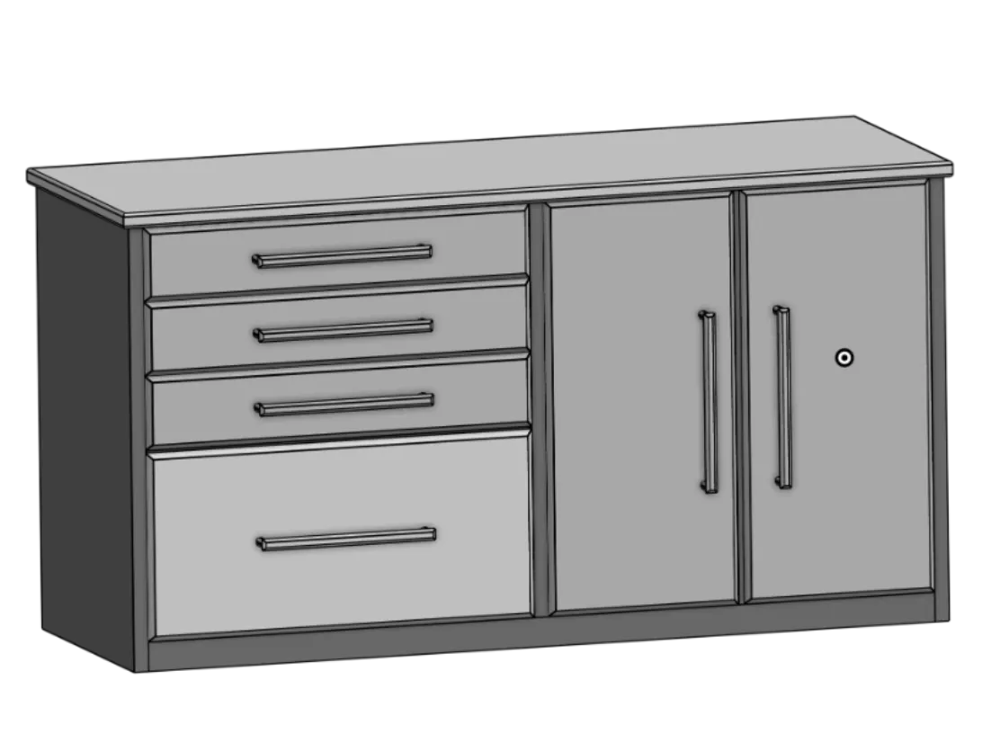 kitchen counter with draw's (draws don't function) - Free 3D Print ...