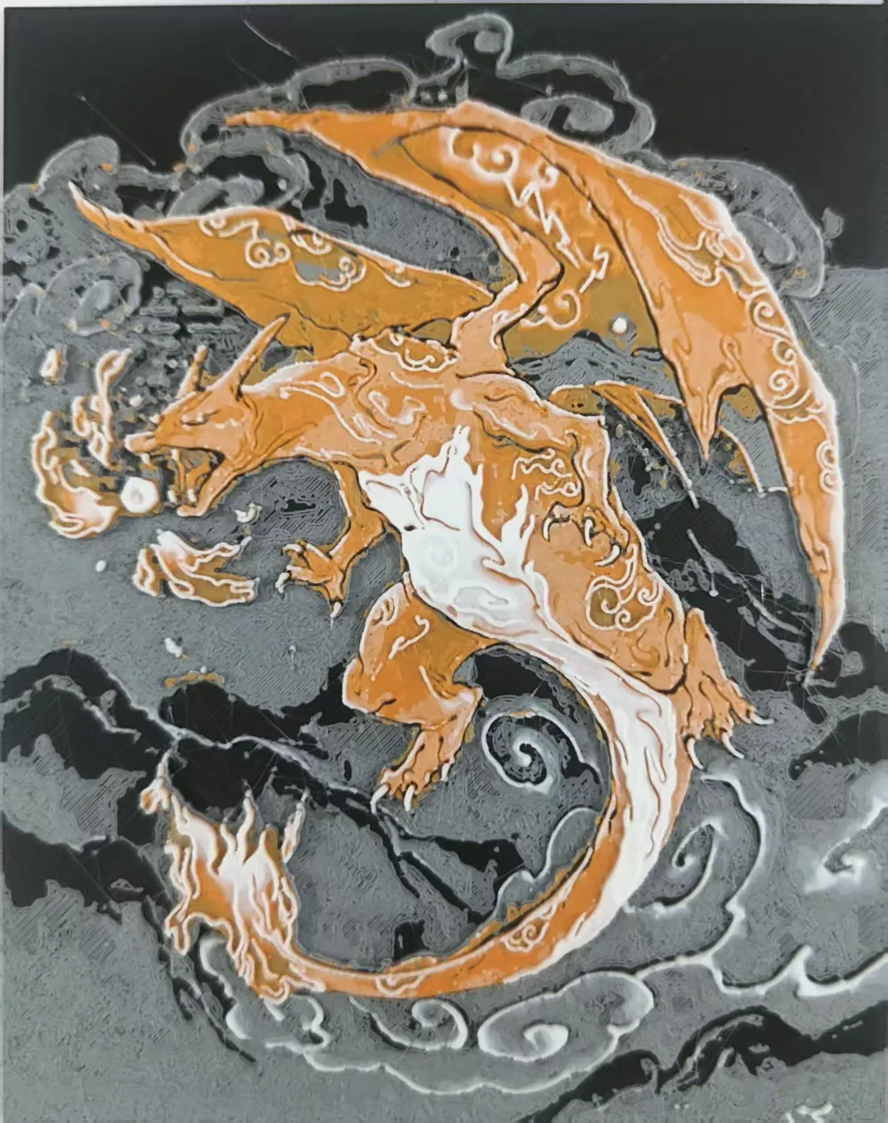 Ukiyo-e woodblock print Pokemon Charizard - Free 3D Print Model ...