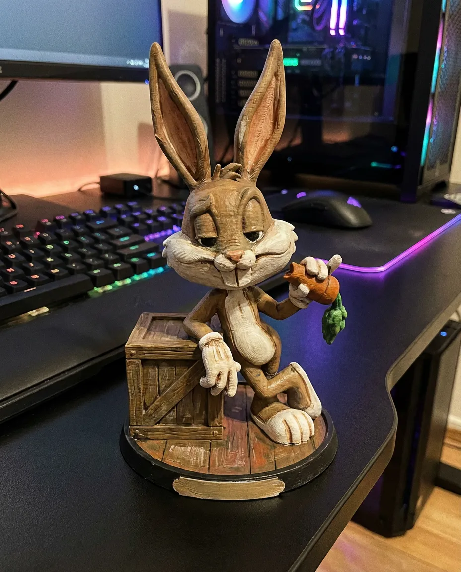 Cartoon Rabbit Figurine | Nostalgic| Fan Art - Free 3D Print Model ...