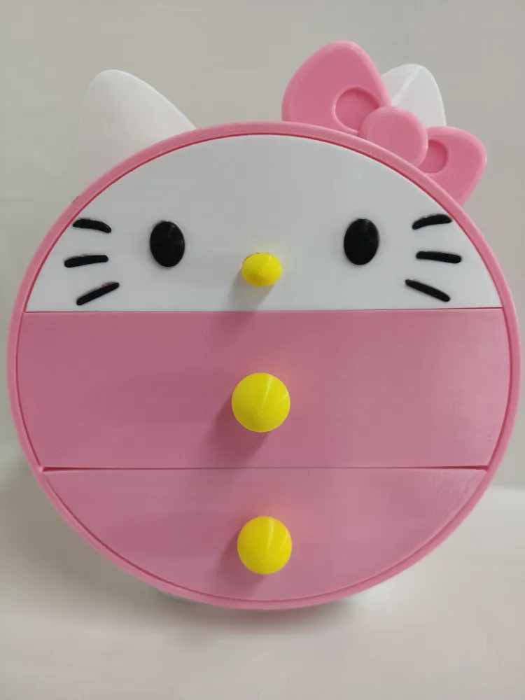 Hello Kitty Multi-layer Storage Cabinet｜Cute Circular Desktop Organizer ...