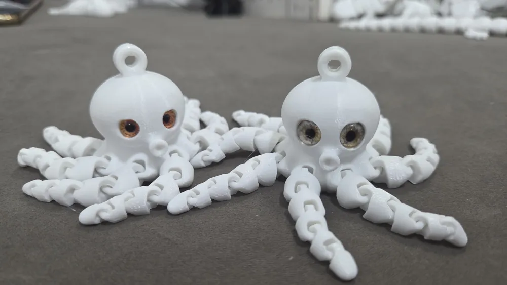 Articulated Octopus 6mm + 8mm glass eye compatible - Free 3D Print ...