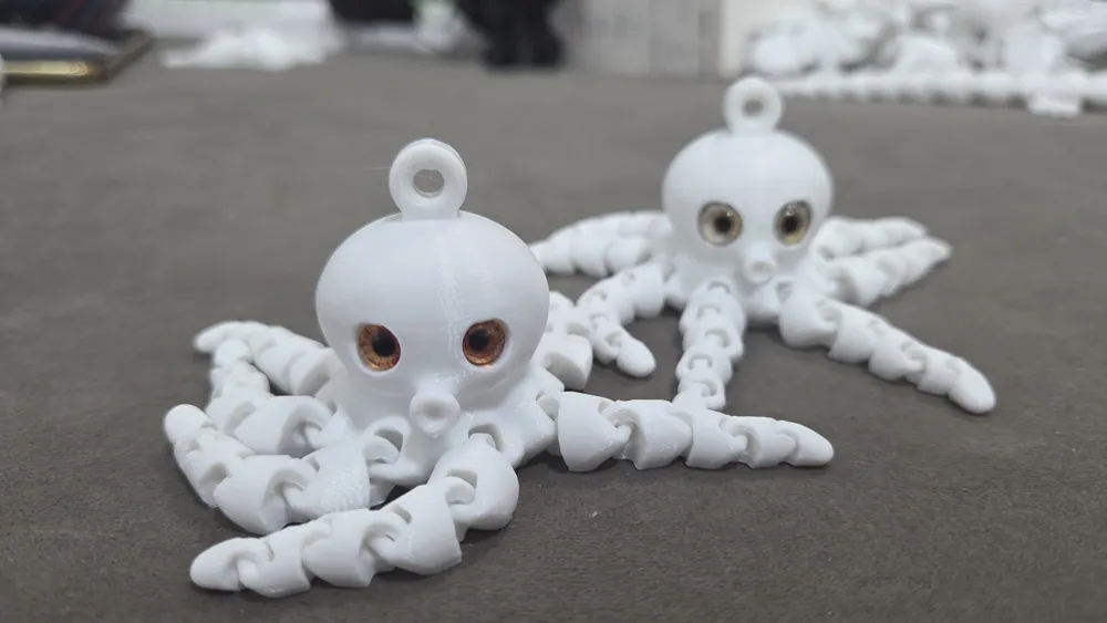 Articulated Octopus 6mm + 8mm glass eye compatible - Free 3D Print ...