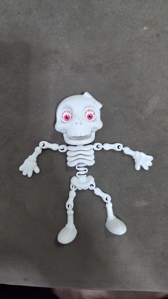 Jolly skeleton girlfriend 8mm glass eye compatilbe - Free 3D Print ...