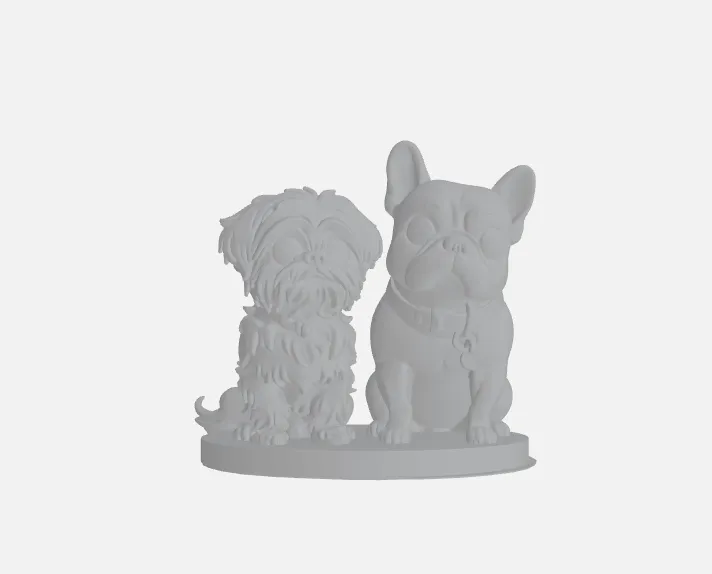 two dogs figures - Free 3D Print Model - MakerWorld