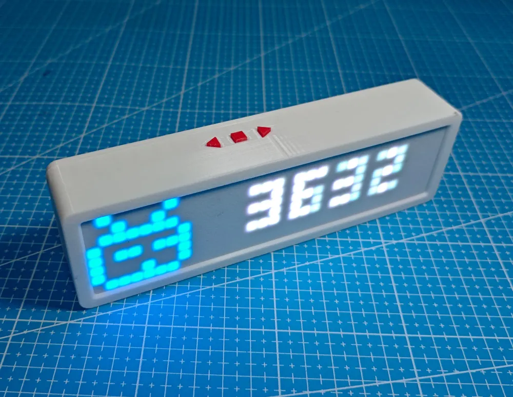 Mini Pixel Clock Awtrix3 - Free 3D Print Model - MakerWorld