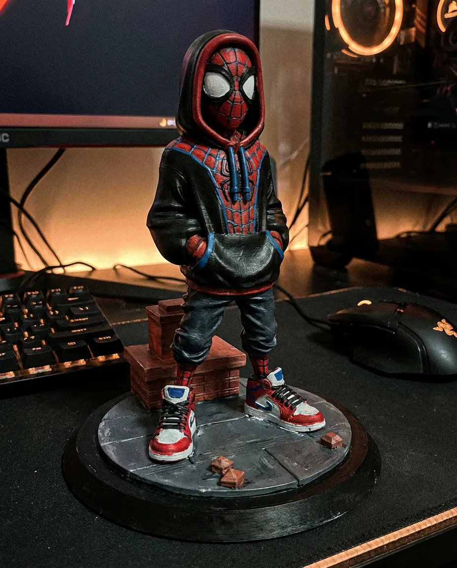 Miles Morales Spider-Man 3D Print - Spider-Verse - Free 3D Print Model ...