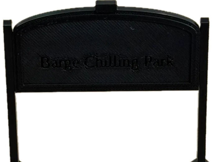 Barge Chilling Park Sign - Free 3D Print Model - MakerWorld