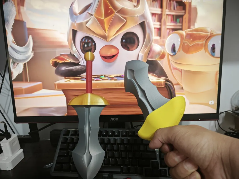 lol Little Knight's Silver-Slicing Sword - Free 3D Print Model - MakerWorld
