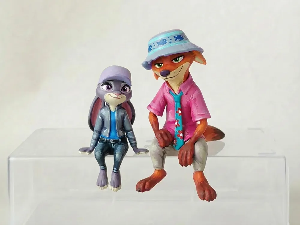 Zootropolis 2 Nick + Judy seduti - Free 3D Print Model - MakerWorld