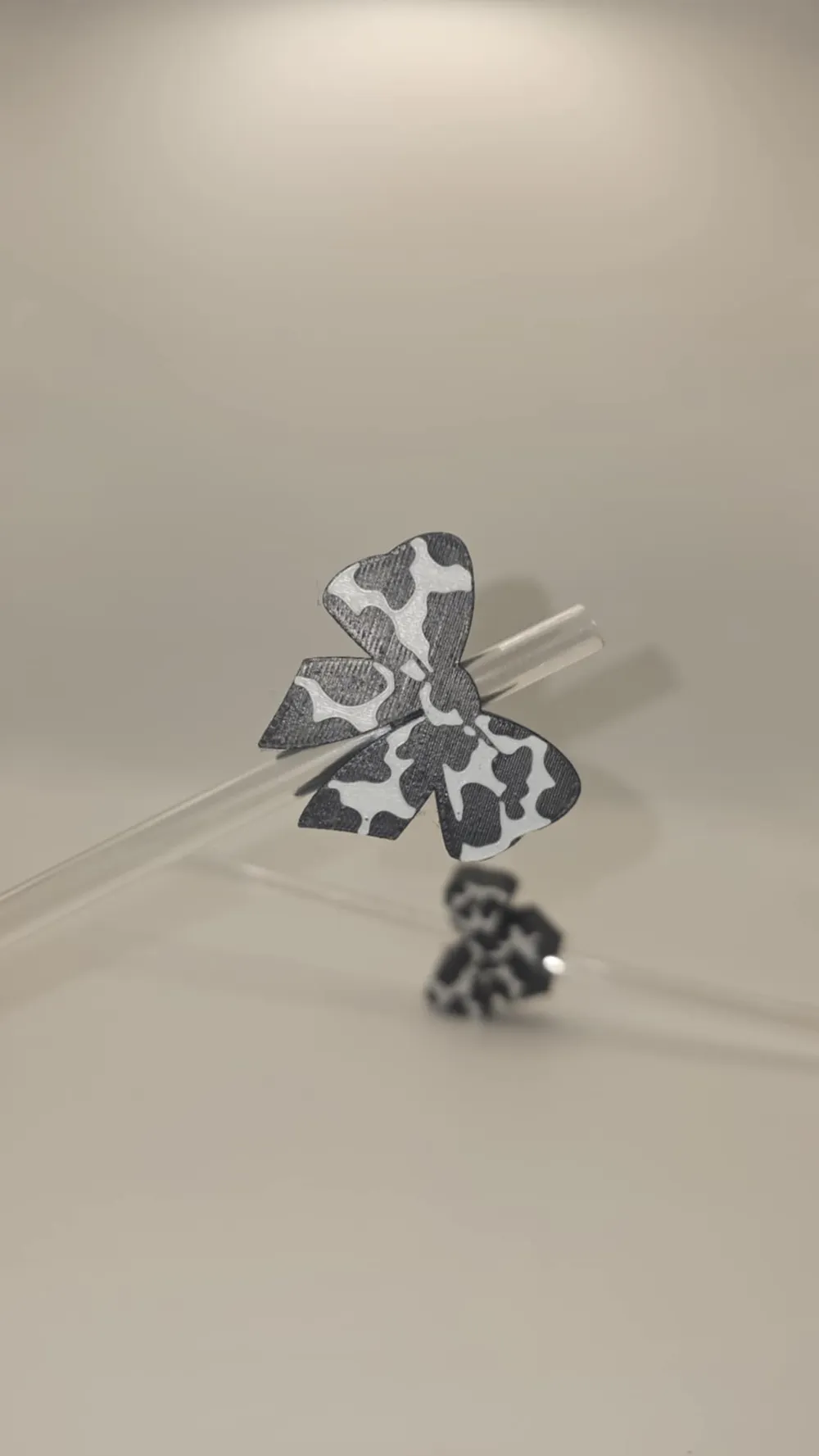 Cow Bow Straw Topper - Free 3D Print Model - MakerWorld