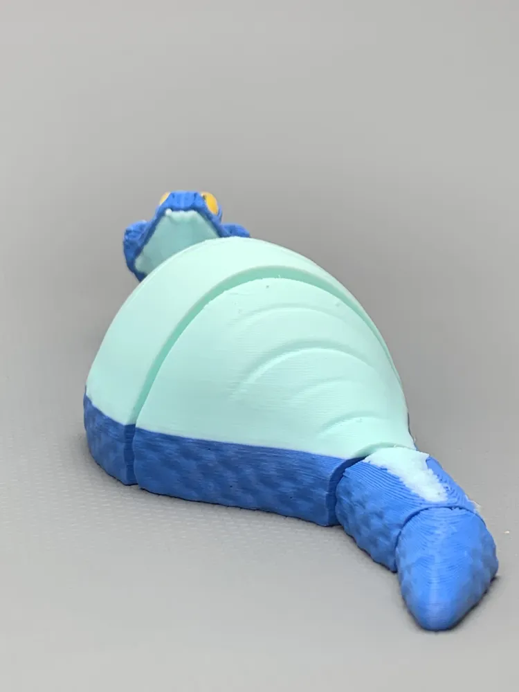 Articulated Gary Snake with a Big Belly, Fridge Magnet, Multi-Color ...