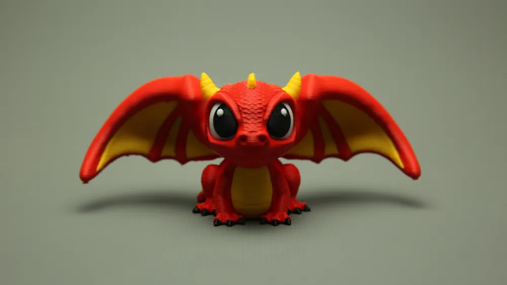 snapmakerU1 test file Baby dragon + wings - Free 3D Print Model ...