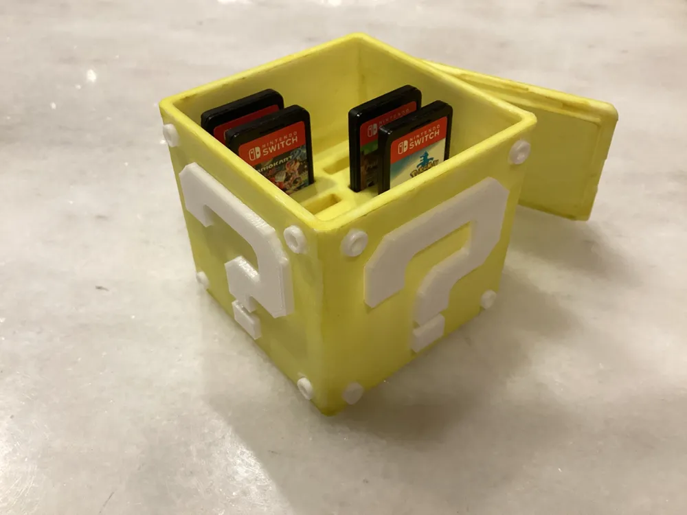 Mario question block-Nintendo card holder - Free 3D Print Model ...