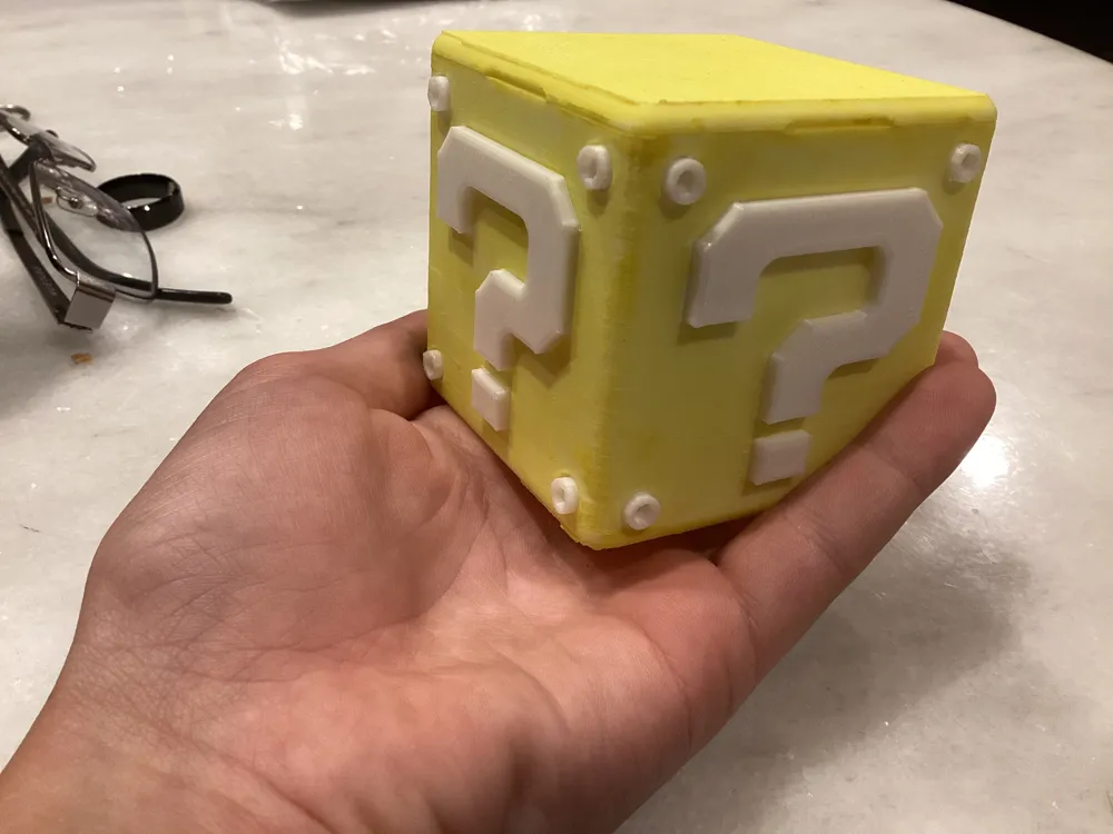 Mario question block-Nintendo card holder - Free 3D Print Model ...