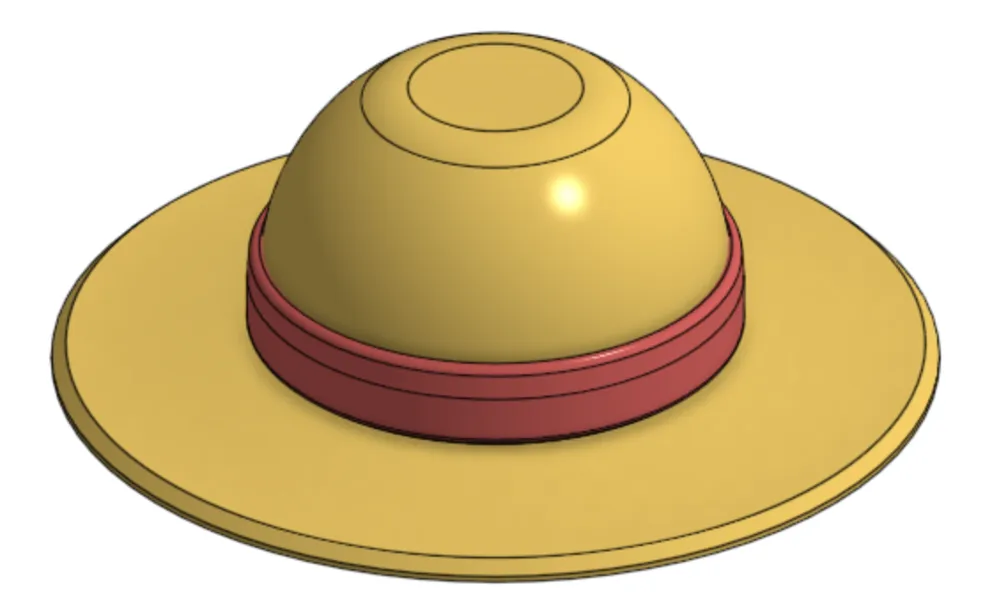 Luffy's Straw Hat - One Piece - Free 3D Print Model - MakerWorld