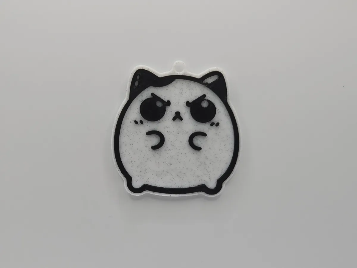 Cute Angry Cat Keychain - Free 3D Print Model - MakerWorld