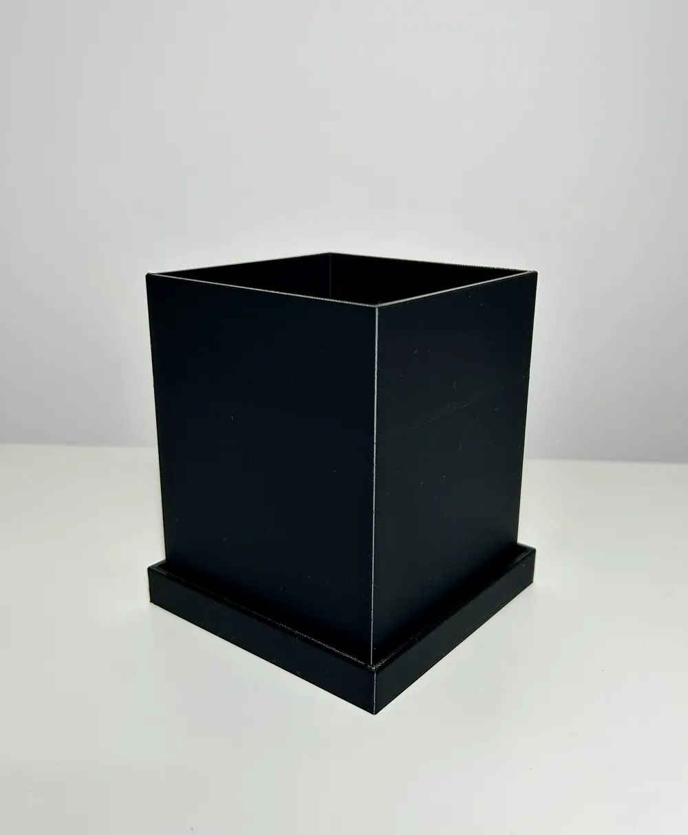 Simple Square Planter / Pot | Drainage Holes - Free 3D Print Model ...