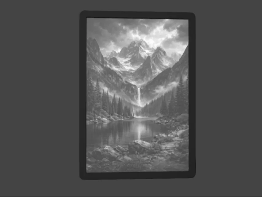 Mountain picture - Free 3D Print Model - MakerWorld