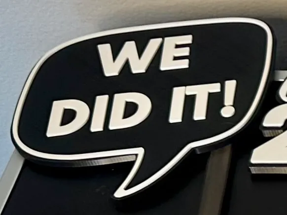 “We Did It” graduation Photo Booth photo prop - Free 3D Print Model ...