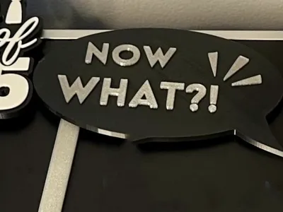 Now What Photo Booth Prop - Free 3D Print Model - MakerWorld