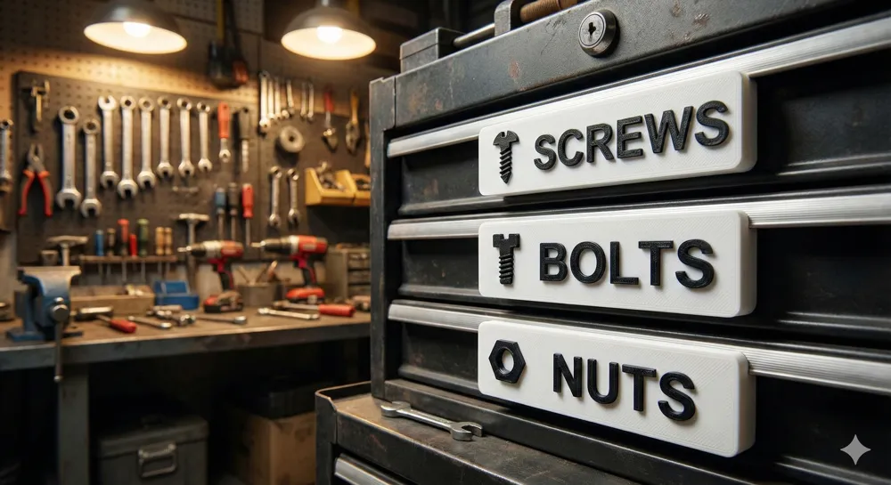 Universal Label Generator v4.2 - Parametric - Free 3D Print Model ...