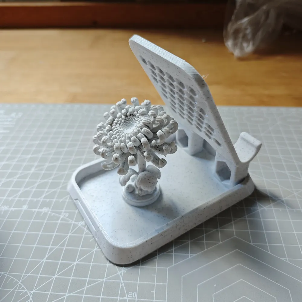 Chrysanthème support de téléphone bureau séparé impression convivial ...