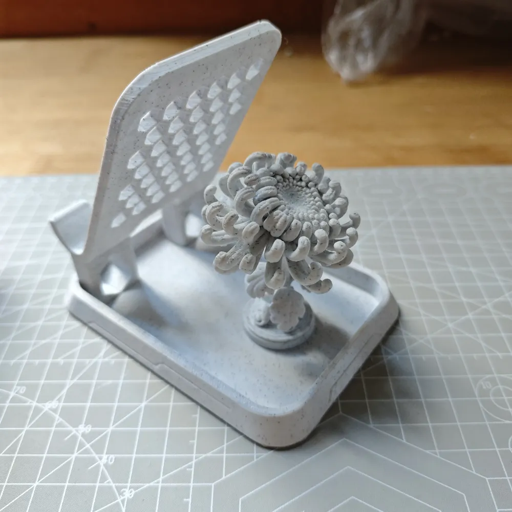 Chrysanthème support de téléphone bureau séparé impression convivial ...