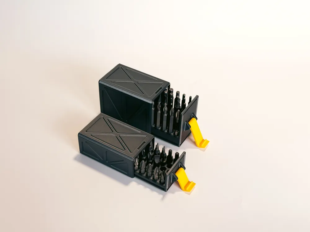 Screwdriver Bit Box - Drawer Style - Free 3D Print Model - MakerWorld