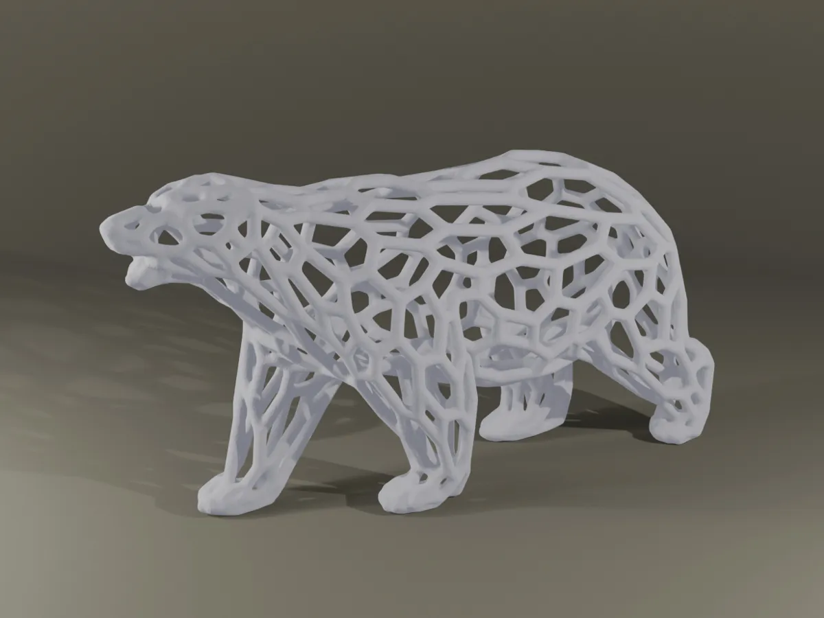 Polar Bear Voronoi - Free 3D Print Model - MakerWorld