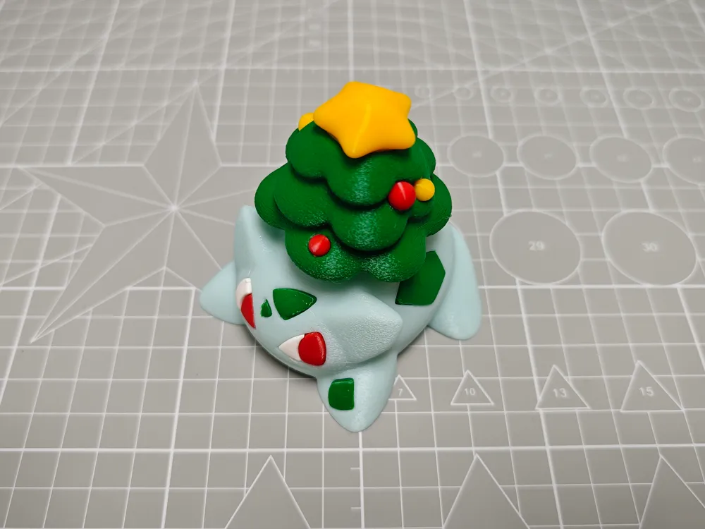 Bulbasaur style - Push-type Christmas tree - Separate parts, no AMS ...