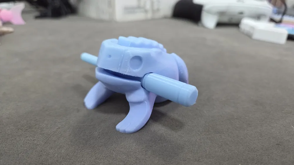 Percussion Frog - 6mm + 8mm glass eye compatible - Free 3D Print Model ...