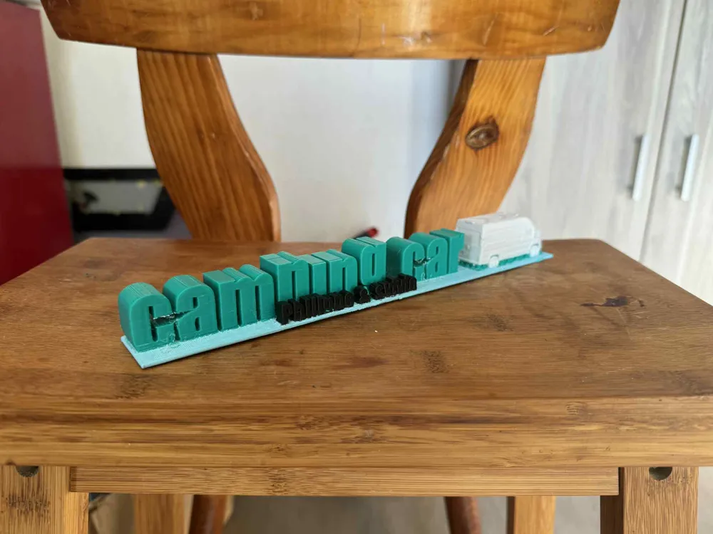 camper van and first name - Free 3D Print Model - MakerWorld