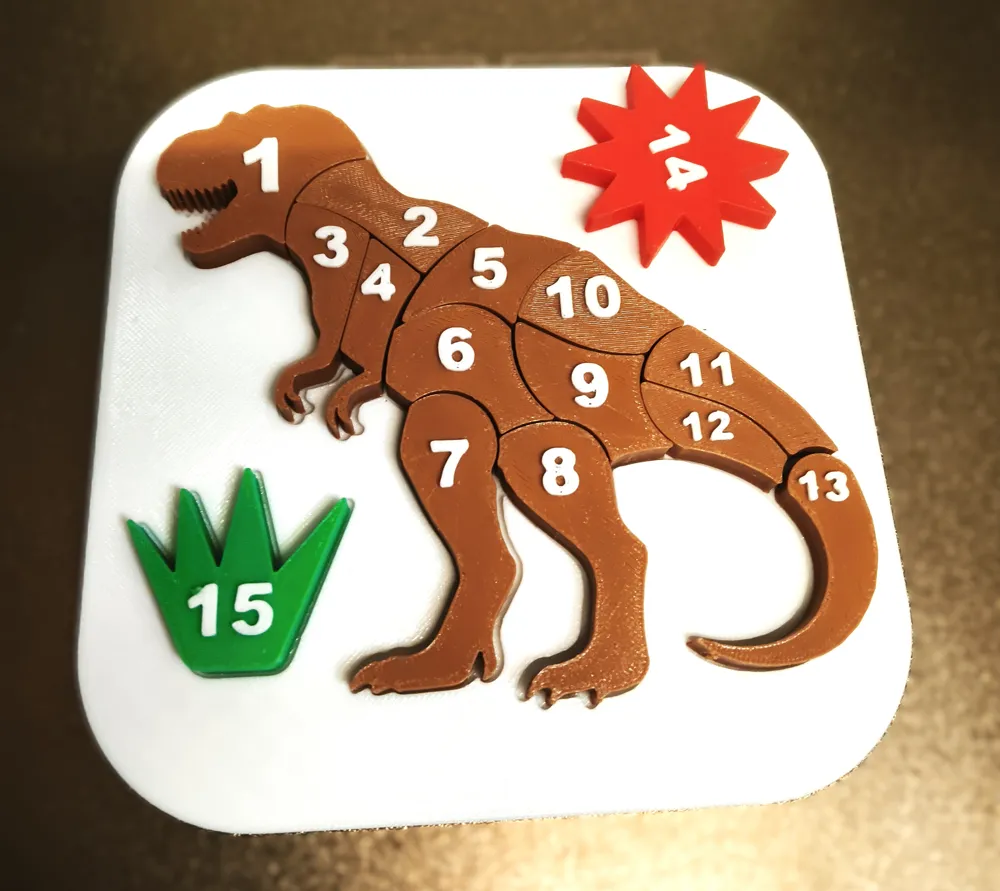 Kids' T-Rex Puzzle - Free 3D Print Model - MakerWorld