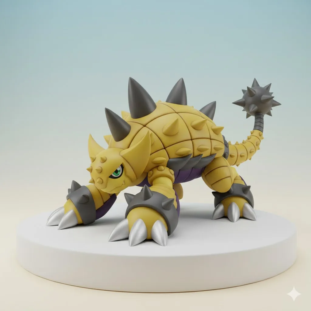 Ankylomon Digimon Creature Model - Free 3D Print Model - MakerWorld