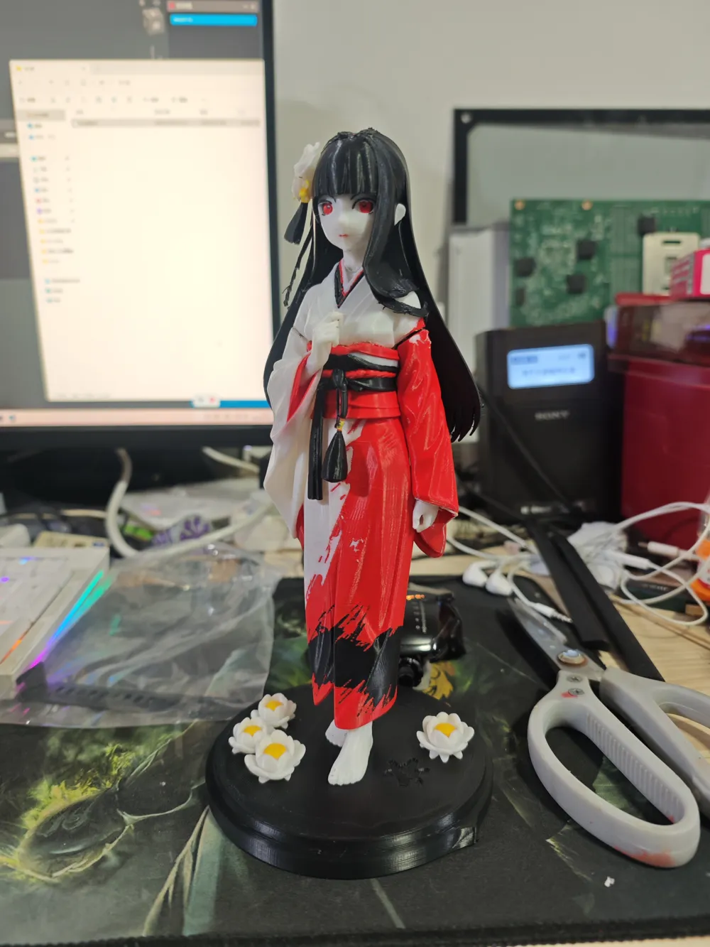 Jigoku Shoujo (Hell Girl) Enma Ai Standing Pose Figure, 24cm Tall ...