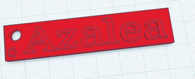 Keychain Azalea - Free 3D Print Model - MakerWorld
