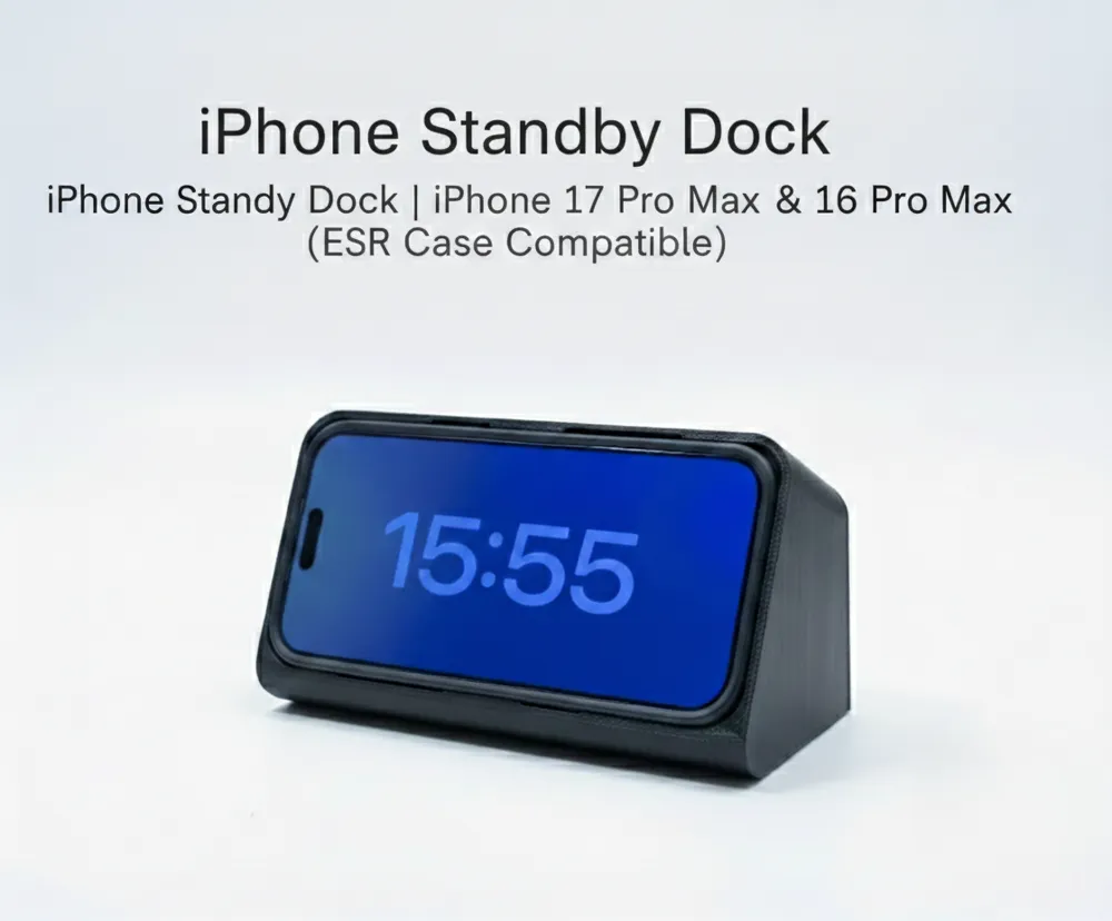 iPhone Standby Dock iPhone 17 Pro Max ESR Case - Free 3D Print Model ...