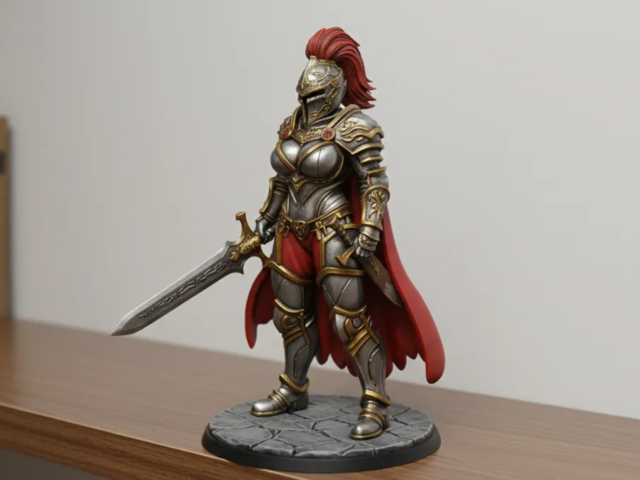 Caballera luchadora - Modelo de impresión 3D gratuito - MakerWorld