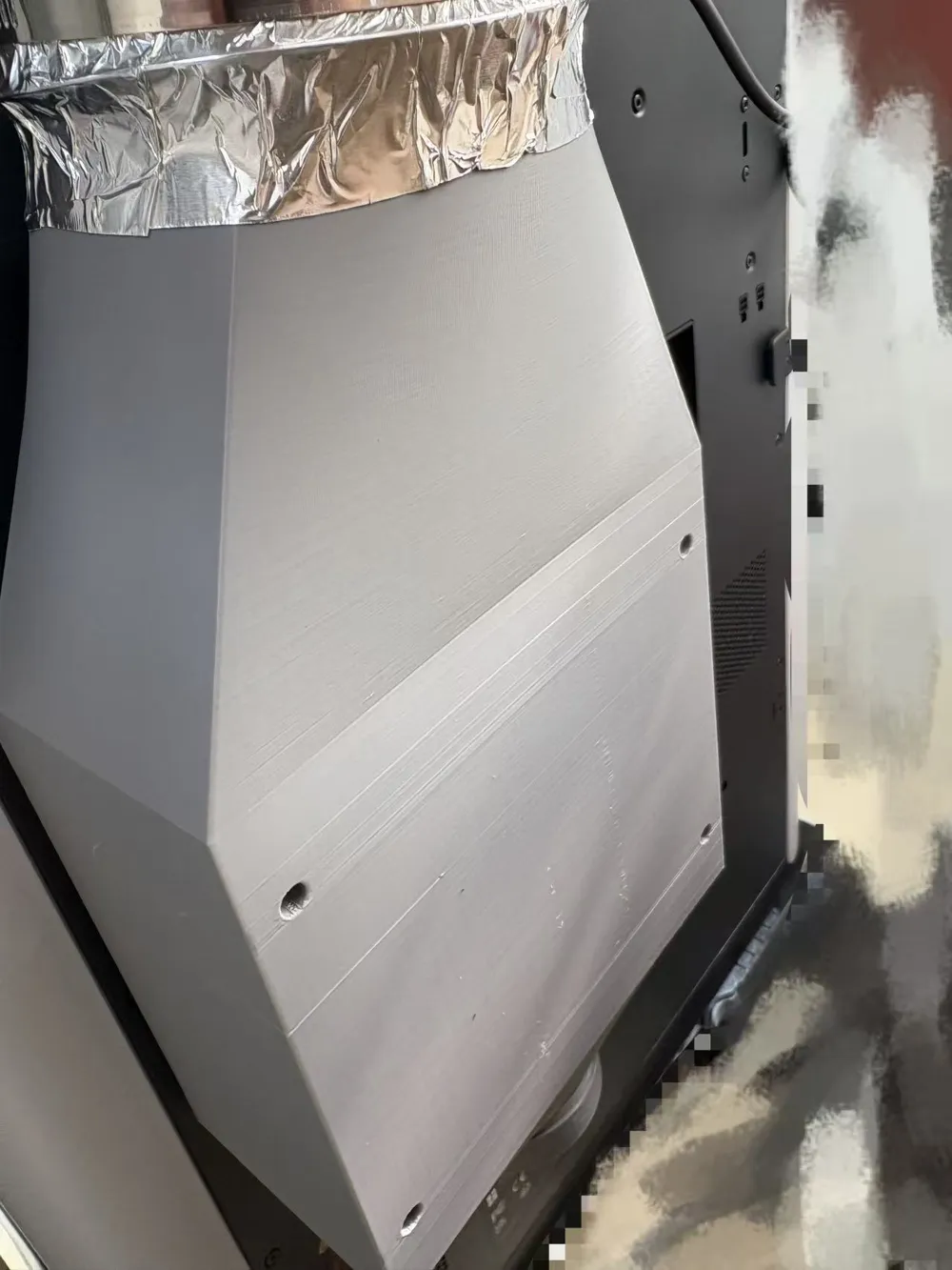 H2 exhaust duct machine part, with a removable bottom cover for ...