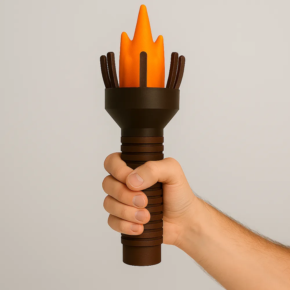Medieval Torch - Free 3D Print Model - MakerWorld