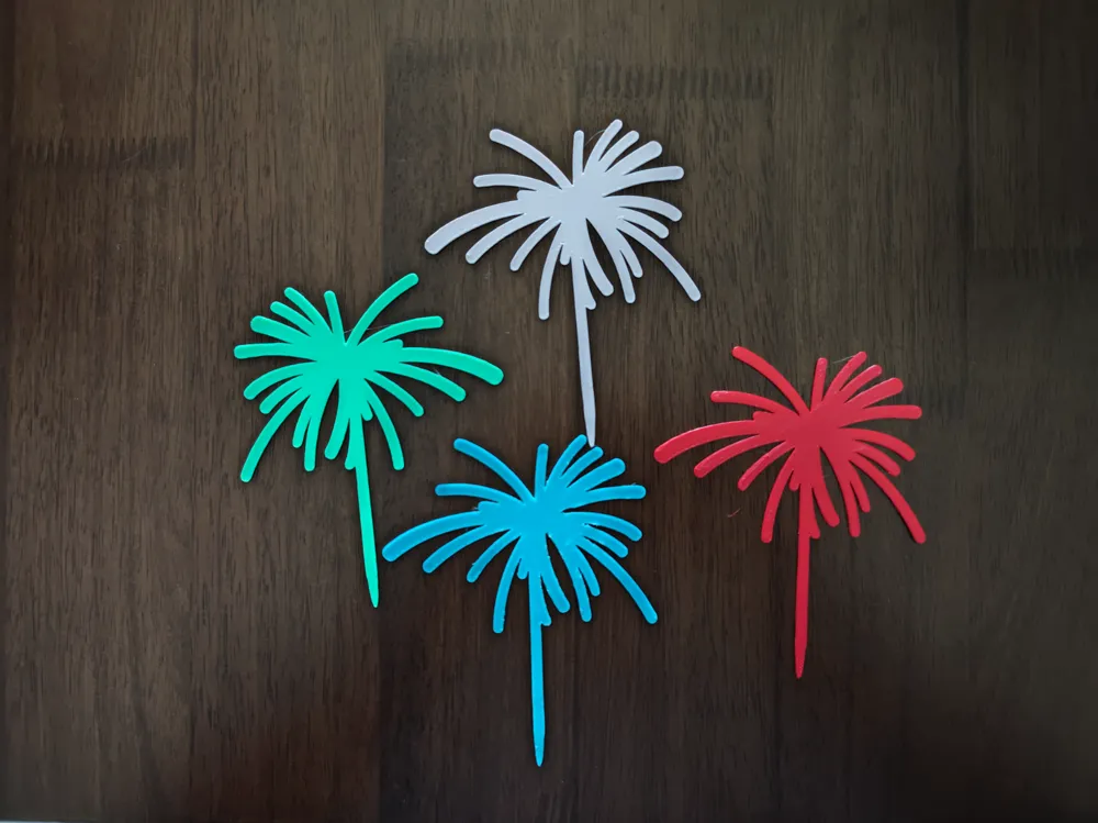 Fireworks Cake Topper - Free 3D Print Model - MakerWorld