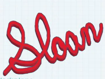 Sloan Name - Free 3D Print Model - MakerWorld