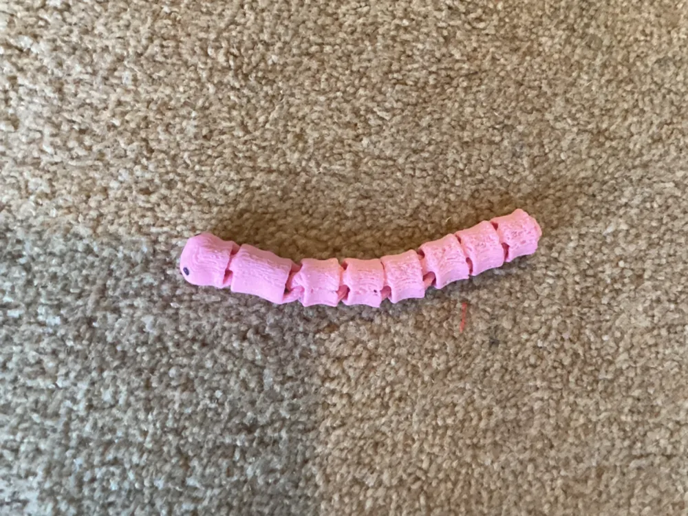 Smiley Flexi worm - Free 3D Print Model - MakerWorld