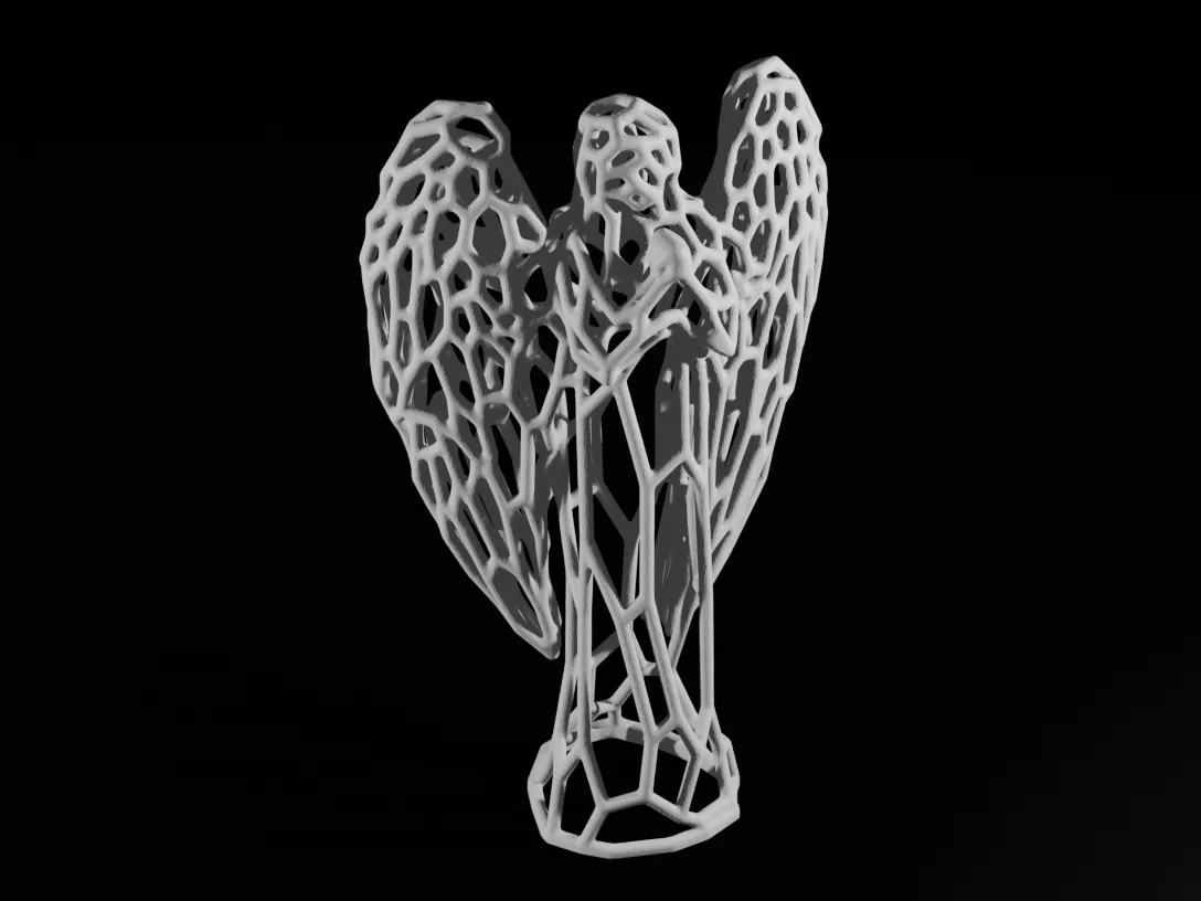 Estátua de Anjo Rezando Voronoi - Modelo gratuito para impressão 3D ...